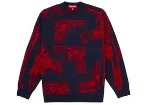 Supreme Guns Sweater - Navy Blue