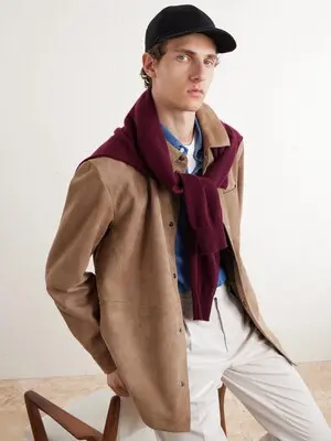 Canali Logo-appliquéd Wool Baseball Cap