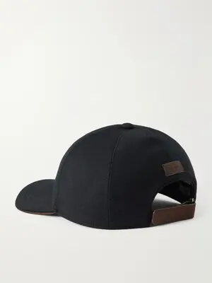 Canali Logo-appliquéd Wool Baseball Cap