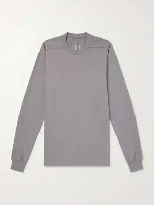 Rick Owens Crewneck Cotton-jersey Shirt - Gray