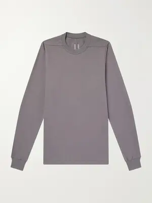 Rick Owens Crewneck Cotton-jersey Shirt - Gray