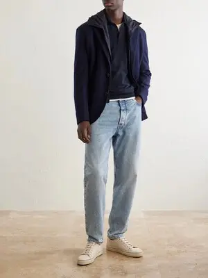 Sease Lasca Virgin-wool Polo Shirt - Blue