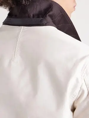 TOM FORD Slim-fit Cotton-satin Blouson Jacket - Neutrals