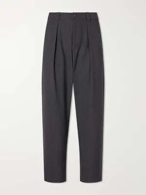 A.p.c. Renato Wide-leg Pleated Twill Trousers
