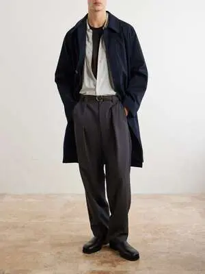A.p.c. Renato Wide-leg Pleated Twill Trousers