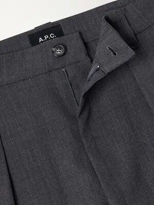 A.p.c. Renato Wide-leg Pleated Twill Trousers