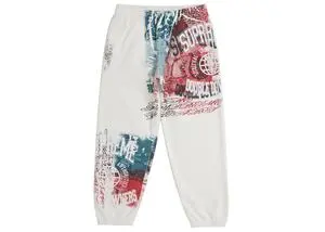 Supreme Overprint Sweatpant - White