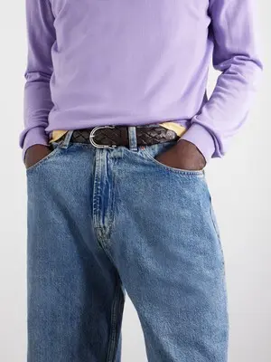 Anderson's 3cm Woven Leather Belt
