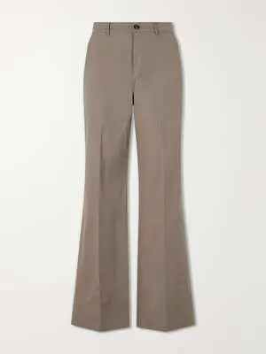 Rick Owens Wide-leg Cotton-blend Canvas Trousers