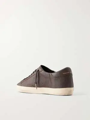 GOLDEN GOOSE Super-star Distressed Full-grain Leather Sneakers