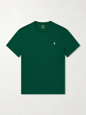 Polo Ralph Lauren Logo-embroidered Cotton-jersey T-shirt - Green