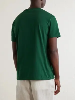 Polo Ralph Lauren Logo-embroidered Cotton-jersey T-shirt - Green