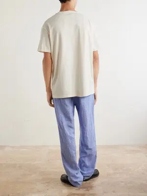 Polo Ralph Lauren Logo-embroidered Cotton-jersey T-shirt - Neutrals