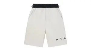 RtA Wide Leg Knee Length Sweat Shorts - Grey/black