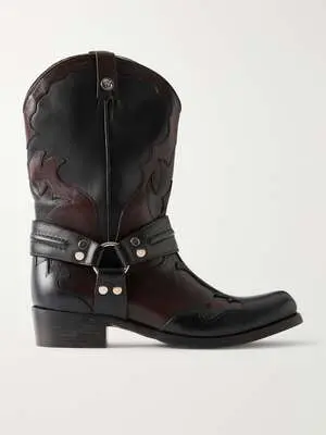 Versace Cowboy 30 Leather Ankle Boots