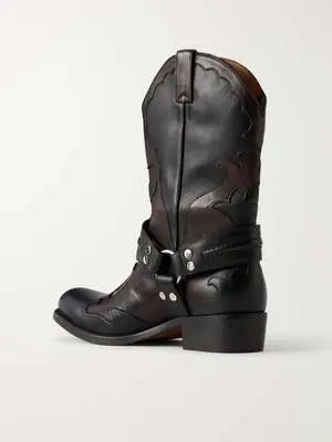 Versace Cowboy 30 Leather Ankle Boots