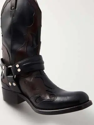 Versace Cowboy 30 Leather Ankle Boots