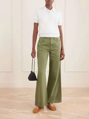 Veronica Beard Kasey Mid-rise Wide-leg Jeans