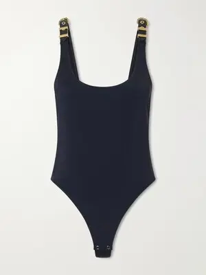 Versace Embellished One Piece Swimsuit - Black
