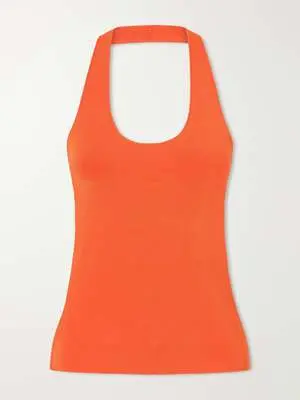 Theory Halterneck Ribbed Tank
