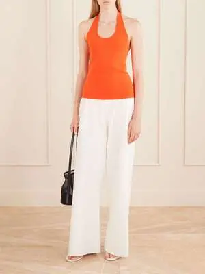 Theory Halterneck Ribbed Tank