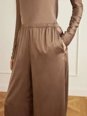 RUOHAN Silk-blend Wide-leg Pants