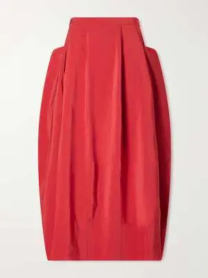 Tibi Lantern Paneled Shell Skirt