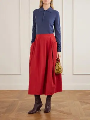 Tibi Lantern Paneled Skirt