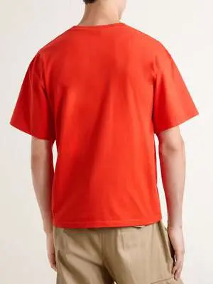 Celine Triomphe-embroidered Cotton-jersey T-shirt