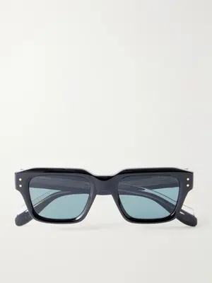 CUTLER AND GROSS Square Frame Acetate Sunglasses - Blue