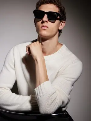 CUTLER AND GROSS Square Frame Acetate Sunglasses