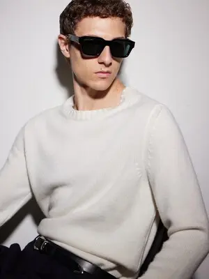 CUTLER AND GROSS Square Frame Acetate Sunglasses