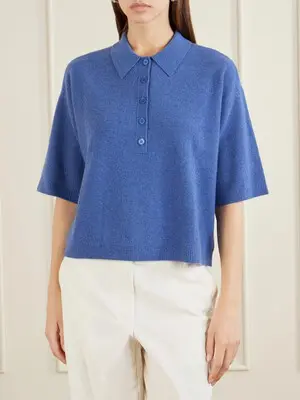 TWP Cashmere-knitted Polo Shirt With Half Placket