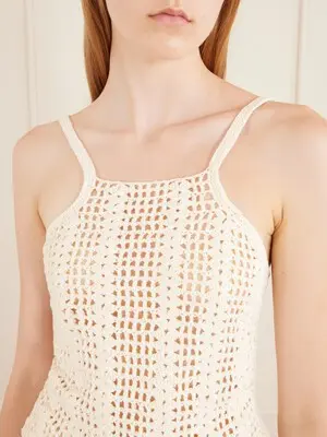 TERRY PUESTO Tuffo Crochet-knit Organic Cotton Tank