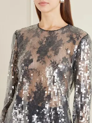 Veronica De Piante Dalia Lace And Sequined Blouse - Black