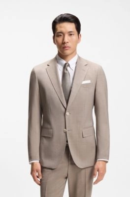 BOSS Two-piece Slim-fit Suit In Virgin Wool