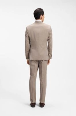 BOSS Two-piece Slim-fit Suit In Virgin Wool