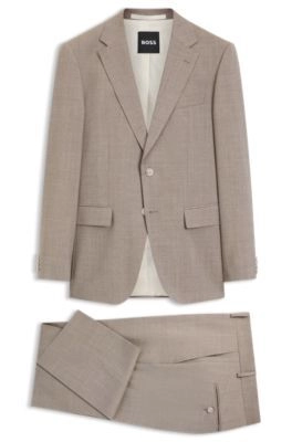 BOSS Two-piece Slim-fit Suit In Virgin Wool
