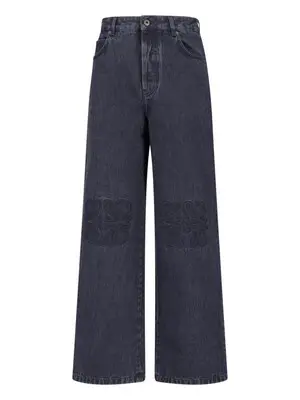 Loewe Wide Leg Anagram Jeans - Black