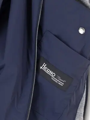 Herno Technical Fabric Hooded Jacket - Blue