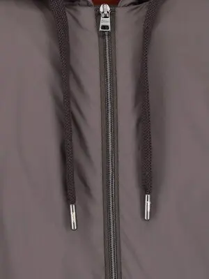 Herno Technical Fabric Hooded Jacket - Brown