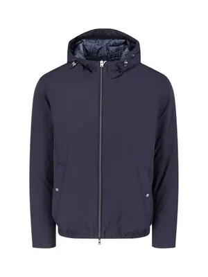 Herno Resort" Hooded Jacket - Blue