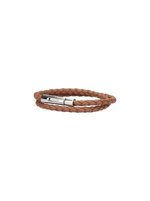 TOD'S My Colors" Braided Leather Bracelet - Brown