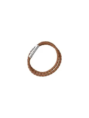 TOD'S My Colors" Braided Leather Bracelet - Brown