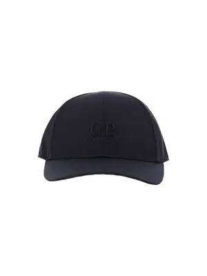 C.P. COMPANY Baseball Cap With Embroidered Logo - Black