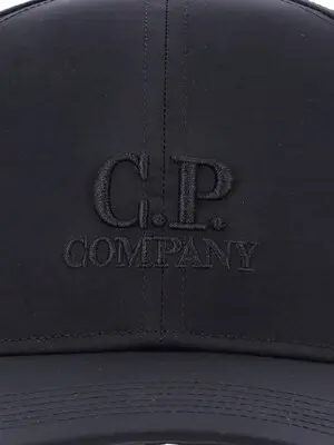 C.P. COMPANY Baseball Cap With Embroidered Logo - Black