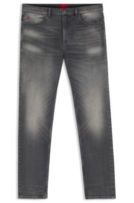 Hugo Slim-fit Black Jeans In Stretch Cotton