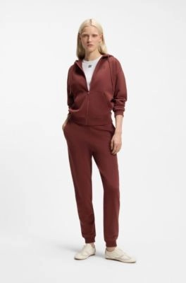 Hugo Cotton-terry Sweatpants With Embroidered Logo