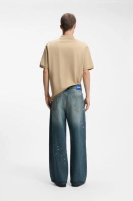 Hugo Loose-fit Jeans In Heavyweight Cotton Denim