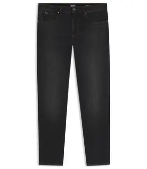 BOSS Maine Regular-fit Jeans In Stretch Cotton Blend - Black